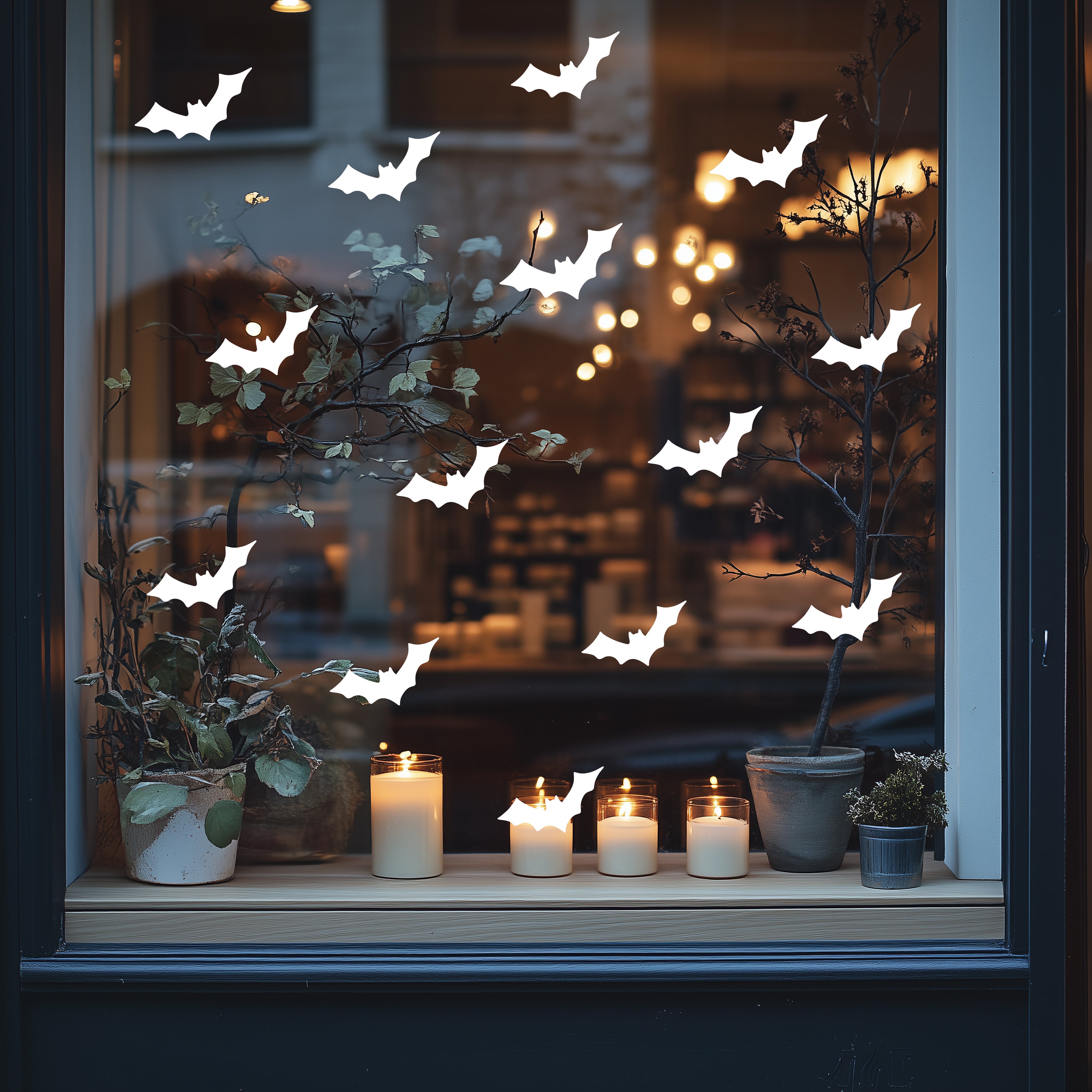 White Bat Halloween Window Clings – The Little Jones